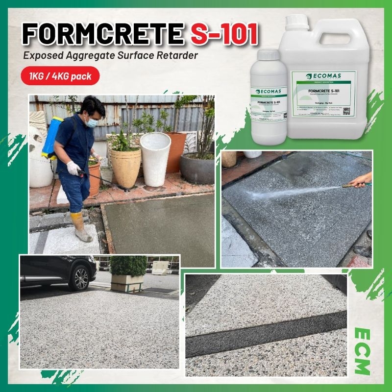 FORMCRETE-S101 (1KG / 4KG PACK) Exposed Aggregate Surface Retarder for ...