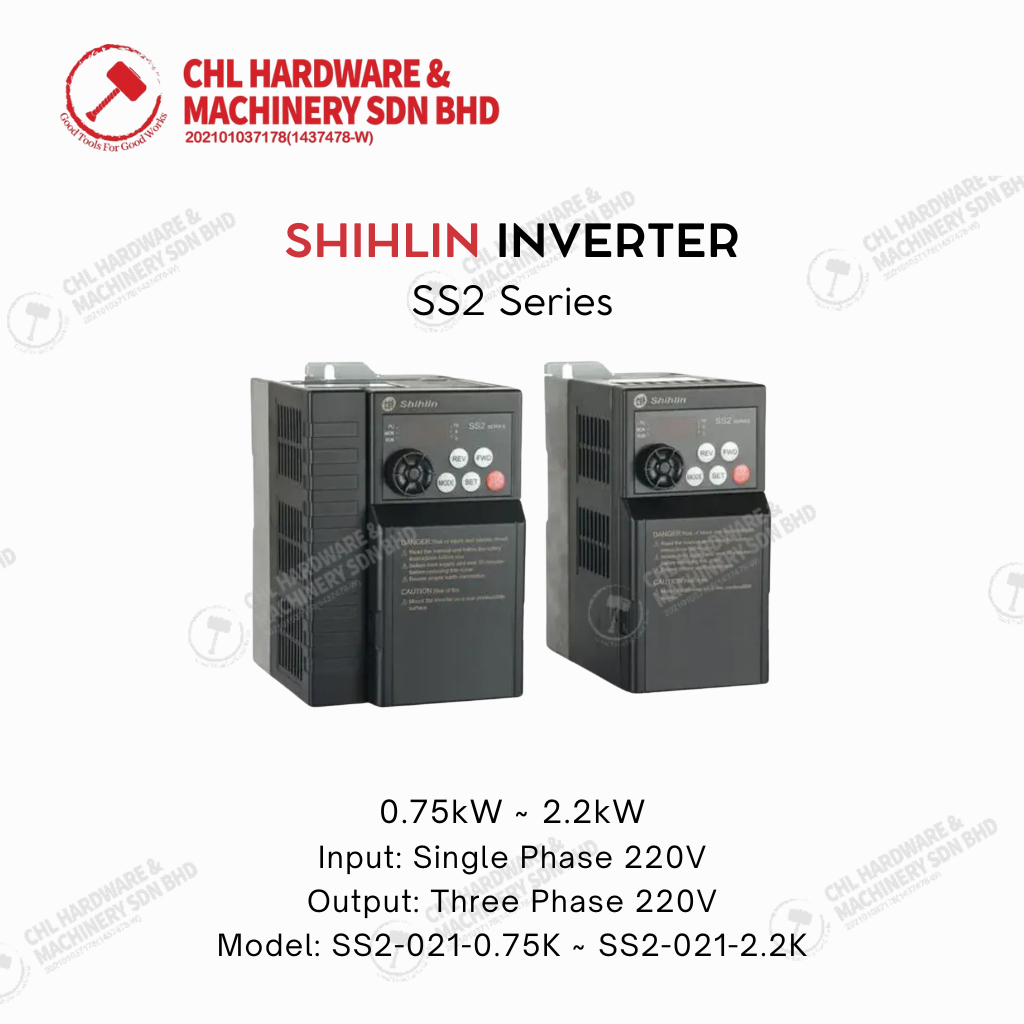 Shihlin Inverter / SS2 SERIES / PN: 0.75kW ~ 2.2kW / SS2-021-0.75K ...