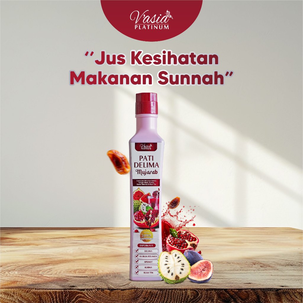 V'ASIA PATI DELIMA - CAMPURAN MINUMAN DELIMA DENGAN MADU, KURMA, DURIAN ...