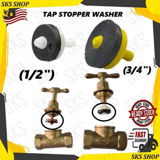 Tap Stopper 1/2'' & 3/4'' Brass Tap Stopcock Stopper Tembaga/ STOP COCK ...