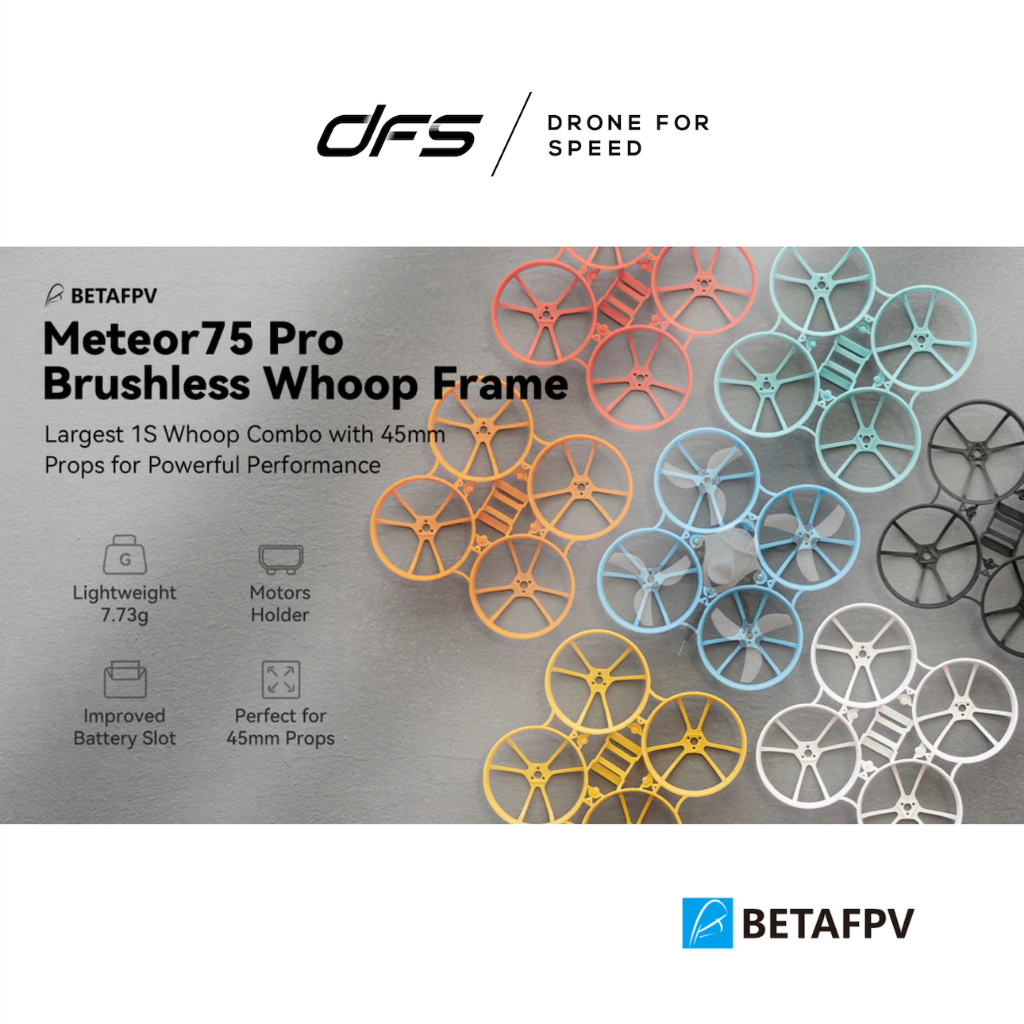 BetaFPV Meteor75 Pro Brushless Whoop Frame (HD) - Transparent Gray ...