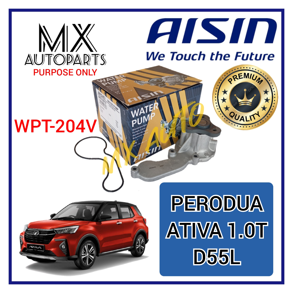 AISIN JAPAN WATER PUMP PERODUA ATIVA 1.0 TURBO D55L (WPT-204V) | Shopee ...