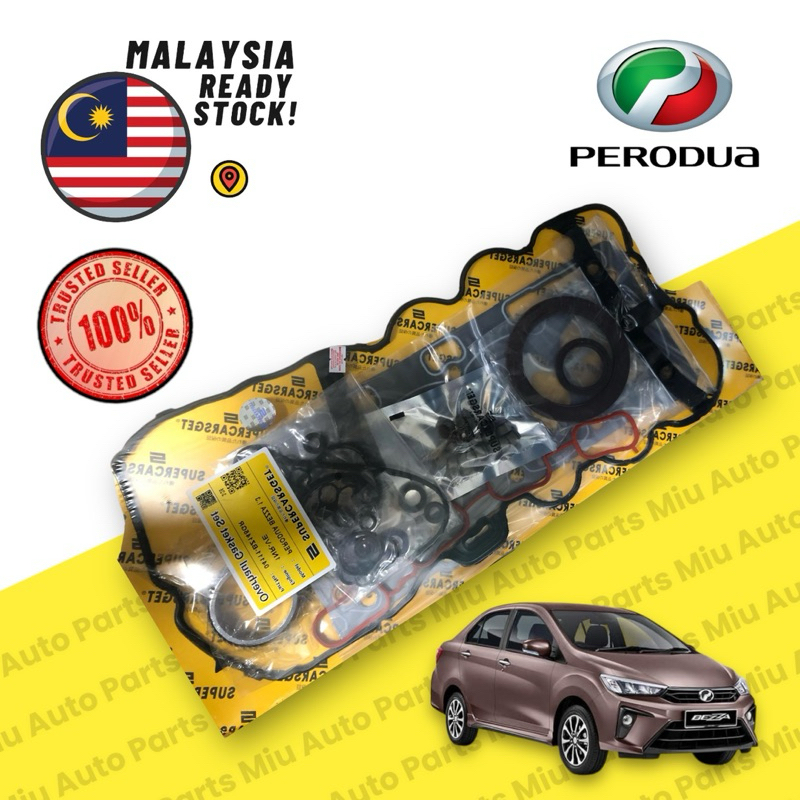 PERODUA BEZZA 1.3 16V DOHC 1NR-VE FULL SET OVERHAUL GASKET (CARBON ...