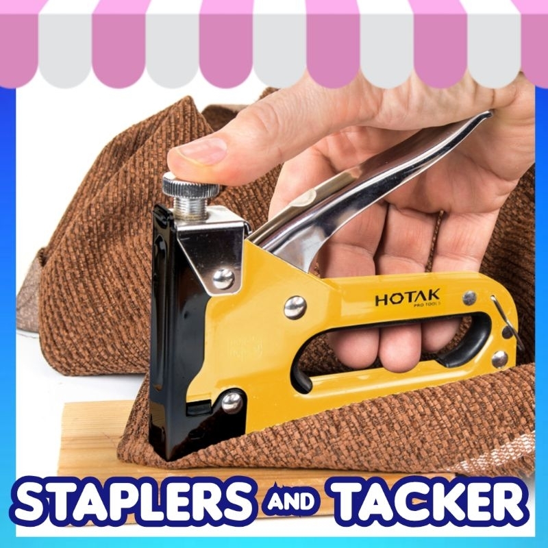 Heavy Duty & Light Duty Tacker Staple Gun Stapler Gun Stapling Nail For ...