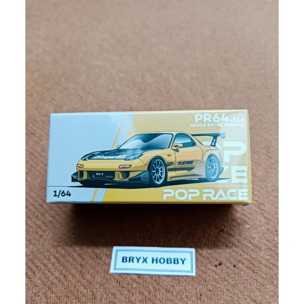 Pop Race Mazda RX-7 (FD3S) Re-Amemiya Widebody #PR640116 Yellow (1:64) | Shopee Malaysia