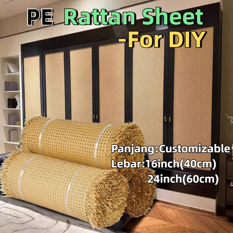 Rattan Woven Sheets 16inch/24inch PE Rattan Webbing Rattan Sheet ...