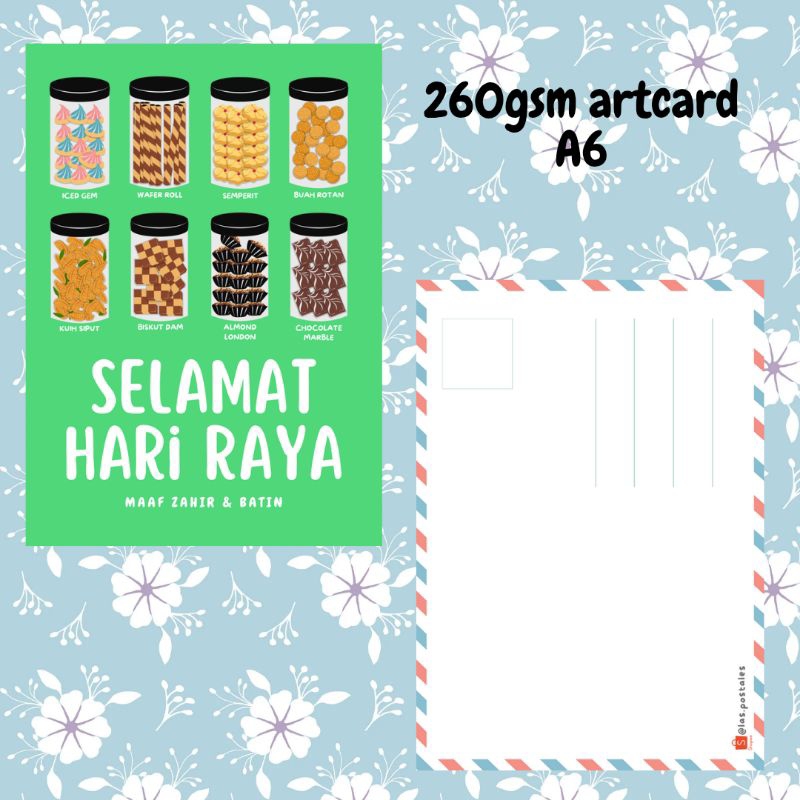 Poskad hari raya / Eid celebration postcard | Shopee Malaysia