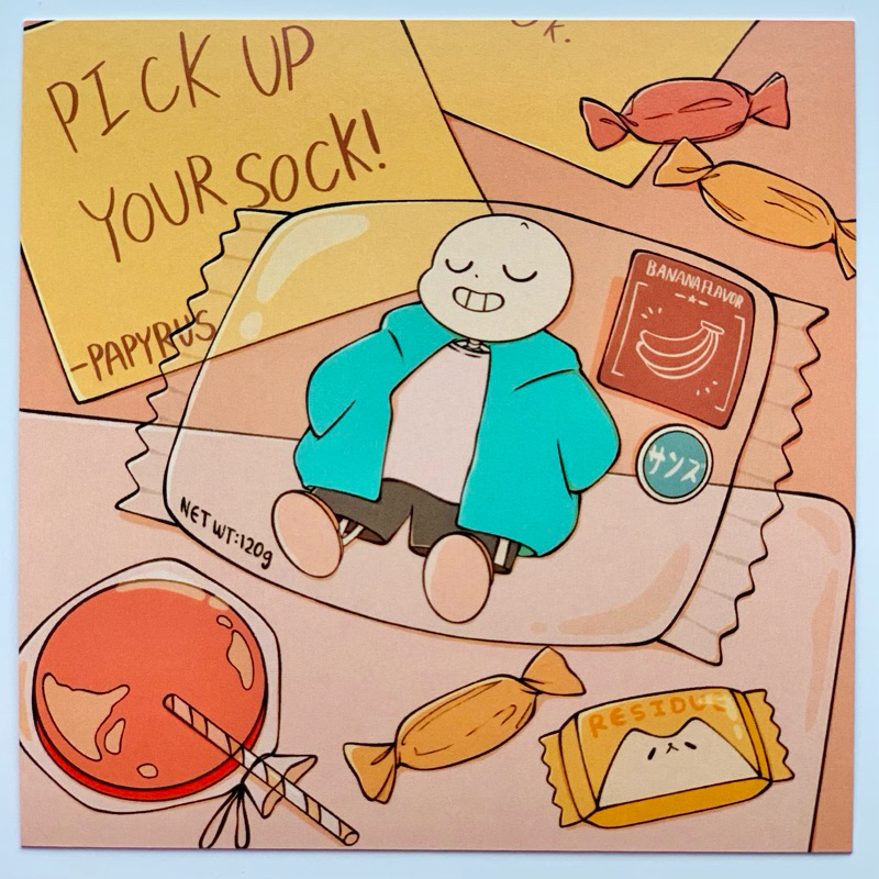 Undertale Sans 10x10cm artcard fan made merchandise | Shopee Malaysia