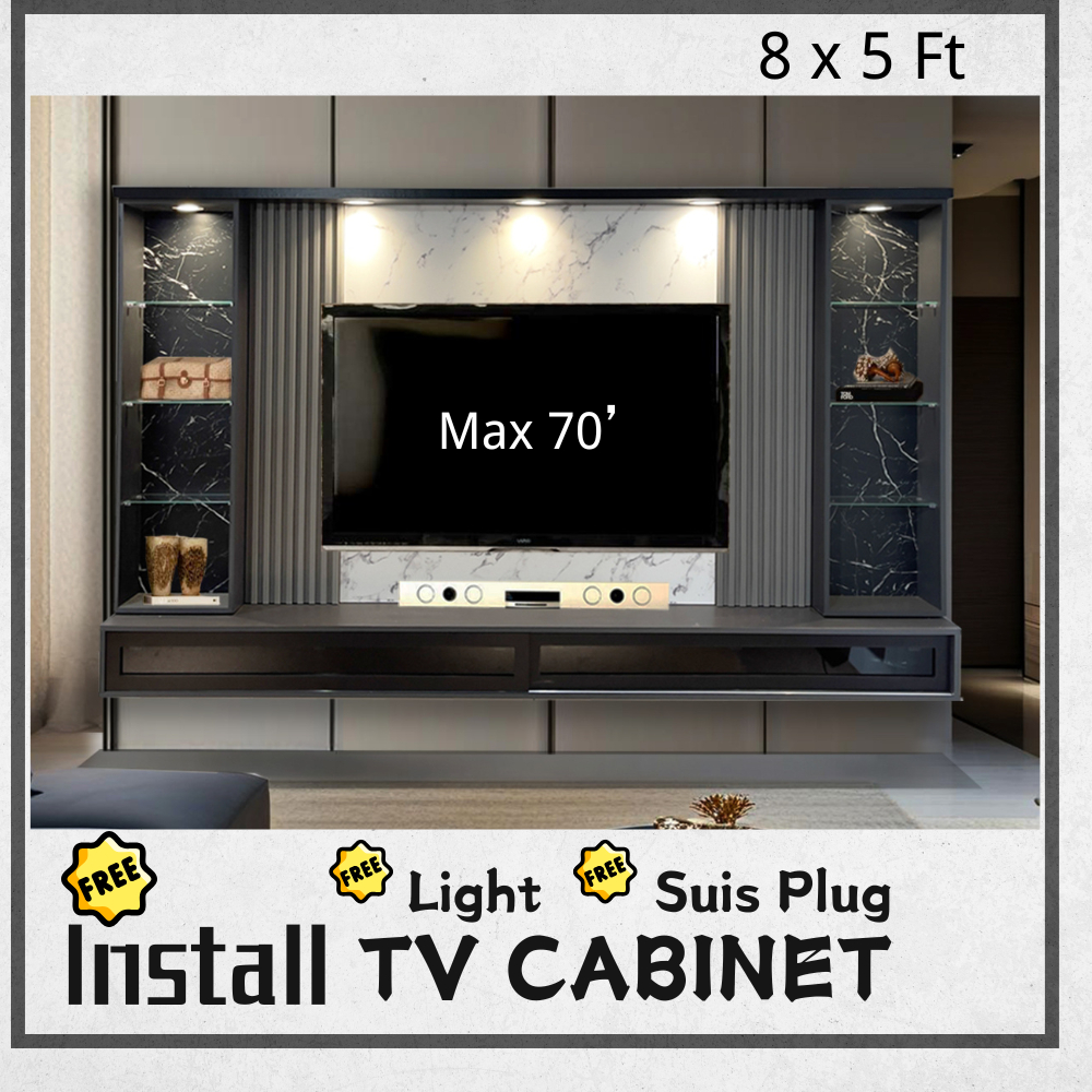 [EE LIFE DESIGN] 8ft x 5ft Tv Series / 8 FT Tv CABINET / 8 KAKI TV ...