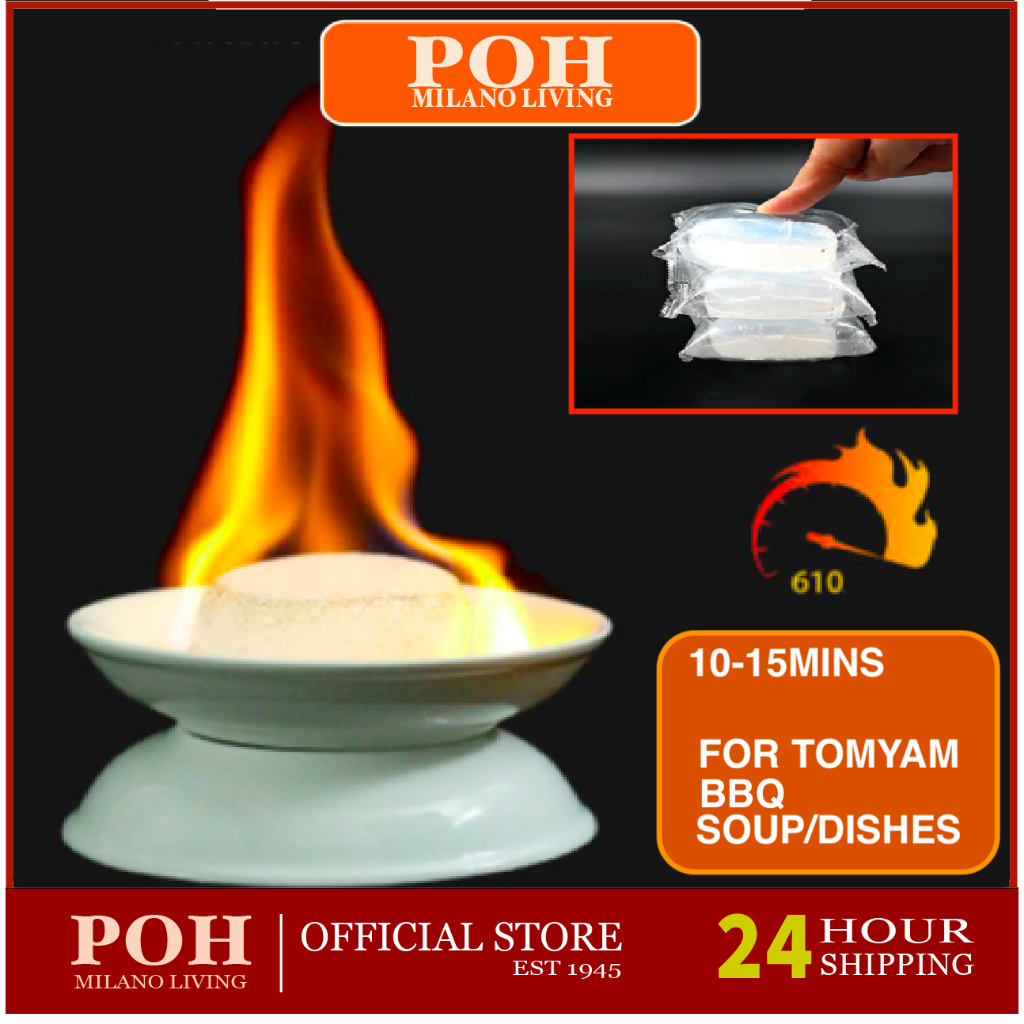POH Solid Fuel Tablet Tomyam Restaurant Charcoal Fire Starter Camping ...