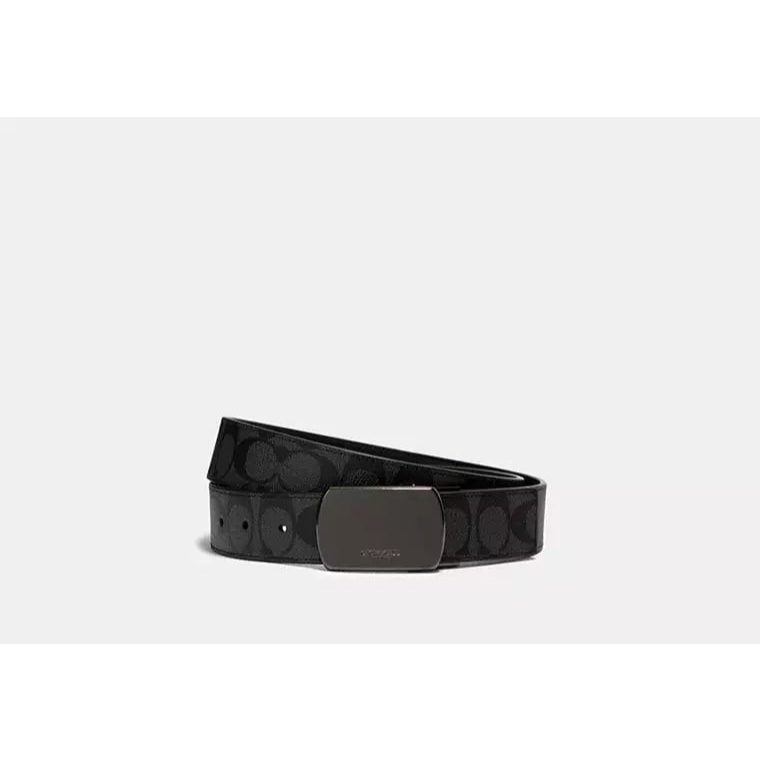 (MY Readystock) COACH Plaque Buckle Cut To Size Reversible Belt – 38MM ...