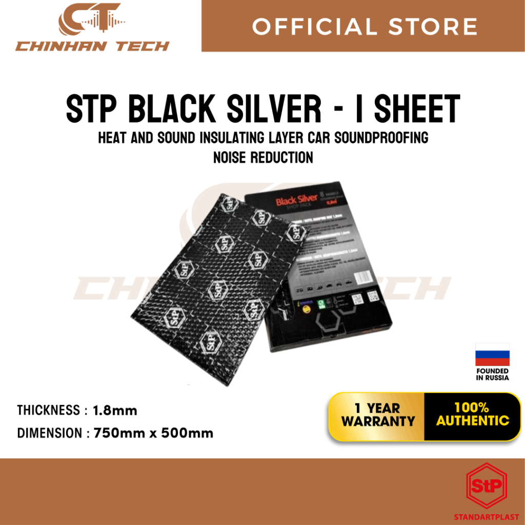 STP Black Silver Heat and Sound insulating layer Car Soundproofing ...