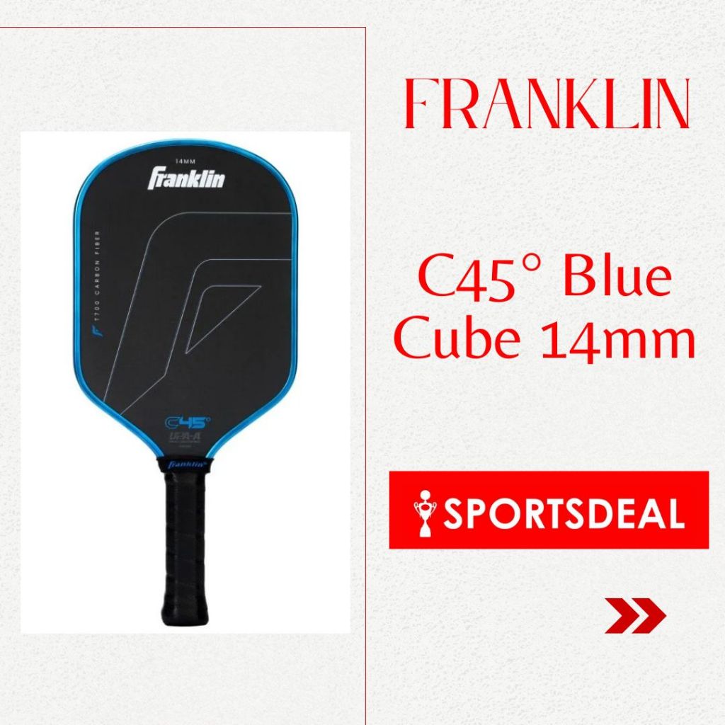 Franklin C45° Blue Cube Carbon Fiber 14mm Pickleball Paddle | Shopee ...