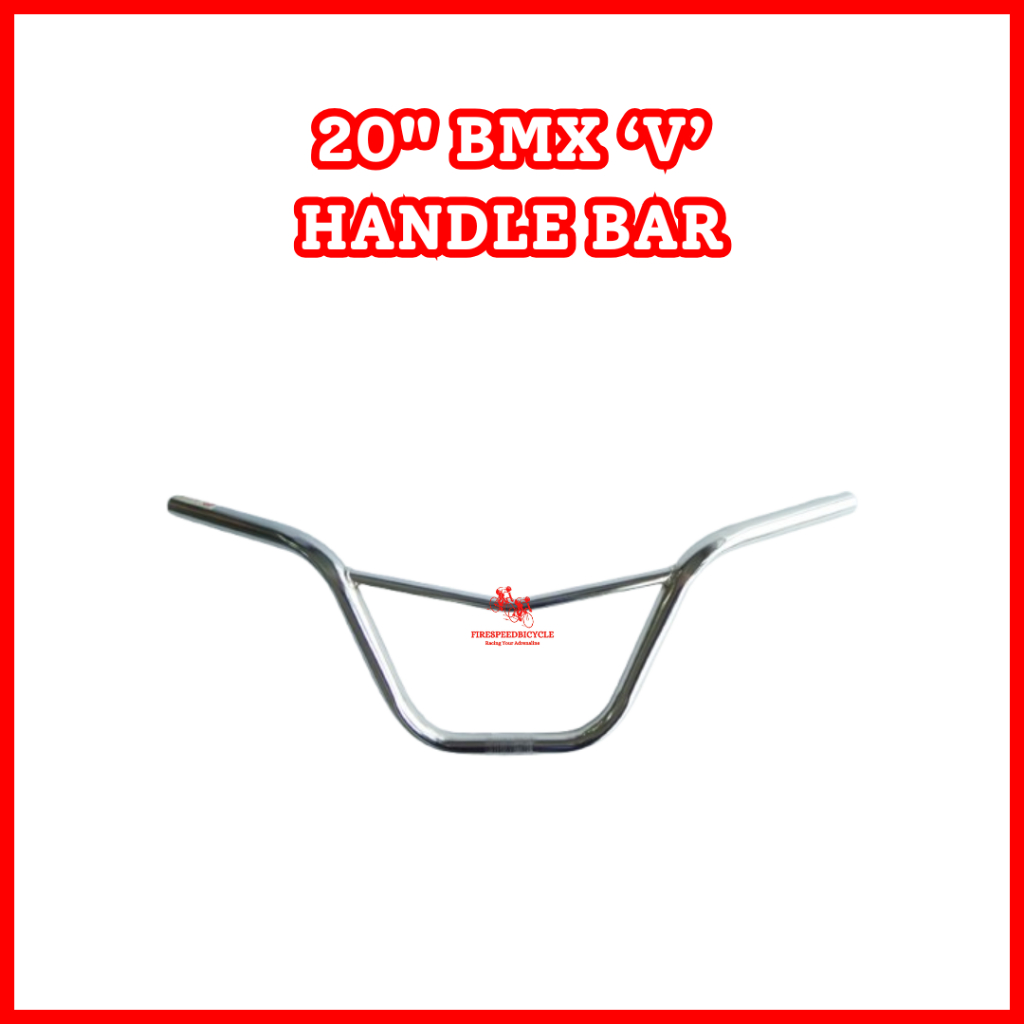 BICYCLE 20" BMX CHROME STEEL 'V' TYPE HANDLE BAR (PC) | Shopee Malaysia