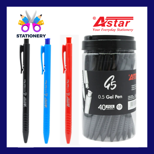 ASTAR 0.5 0.7 G Series Gel Pen - 40 pcs/box | Shopee Malaysia