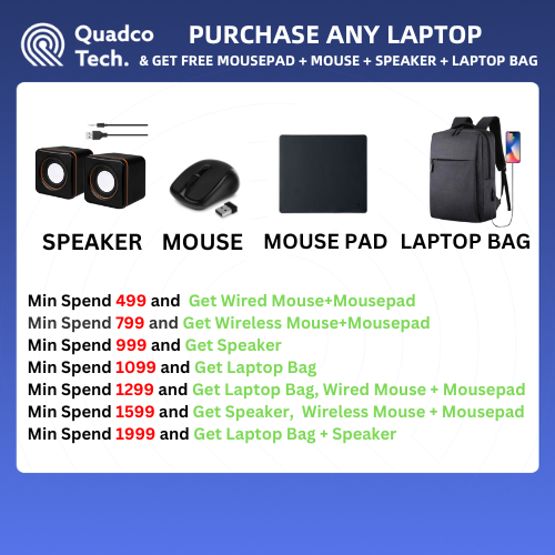 Complete Office and Travel Setup Speaker, Mousepad, Mouse & Laptop Bag ...