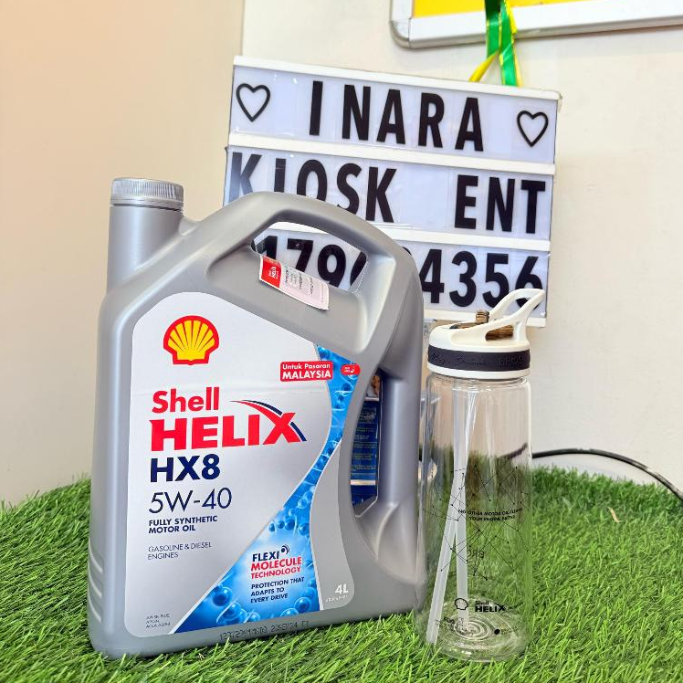 Shell Helix HX8 5W40(4L)-Fully Synthetic Minyak Hitam Kereta/Lubricant ...