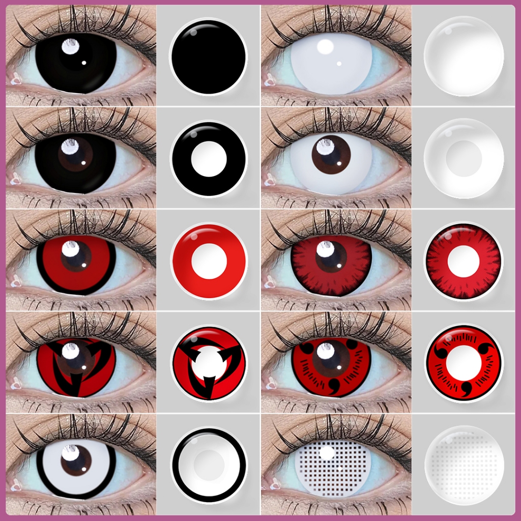 Magister Contact Lens Cosplay Anime Halloween Contact Lens White Black ...