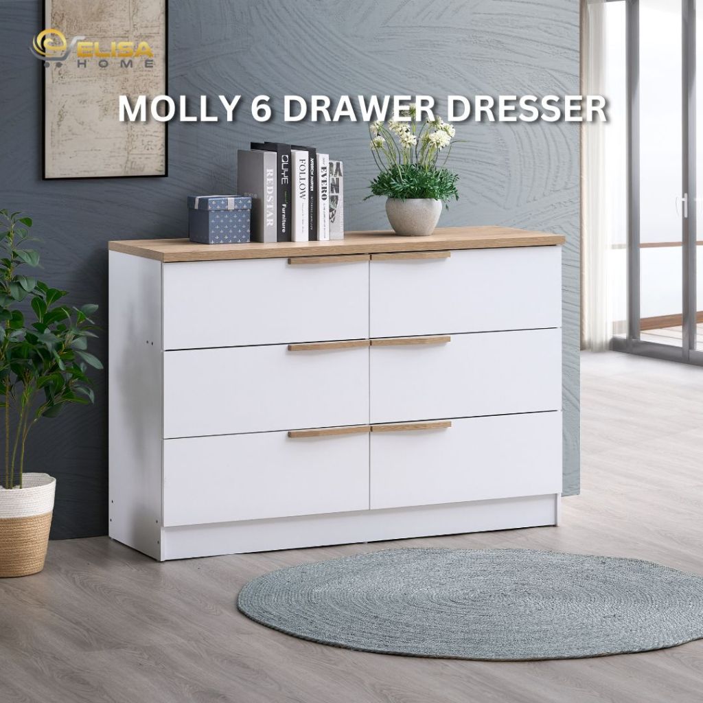 ELISA HOME Molly 6 Almari Laci Almari Baju / Chest Drawer Cabinet ...