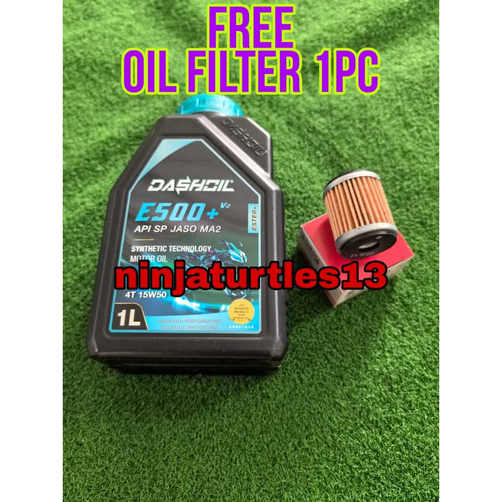 DashOil Ester+ E500+ 4T 15w50 1L Semi Synthetic SN Motorcycle Engine ...