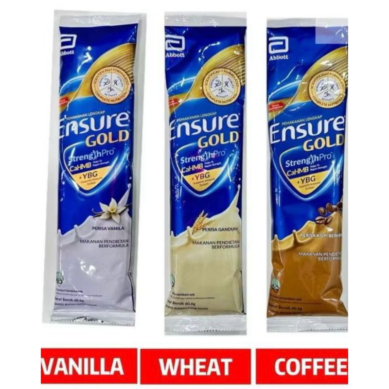 ENSURE GOLD SACHET 60.6G (VANILLA/ WHEAT/ COFFEE/) | Shopee Malaysia
