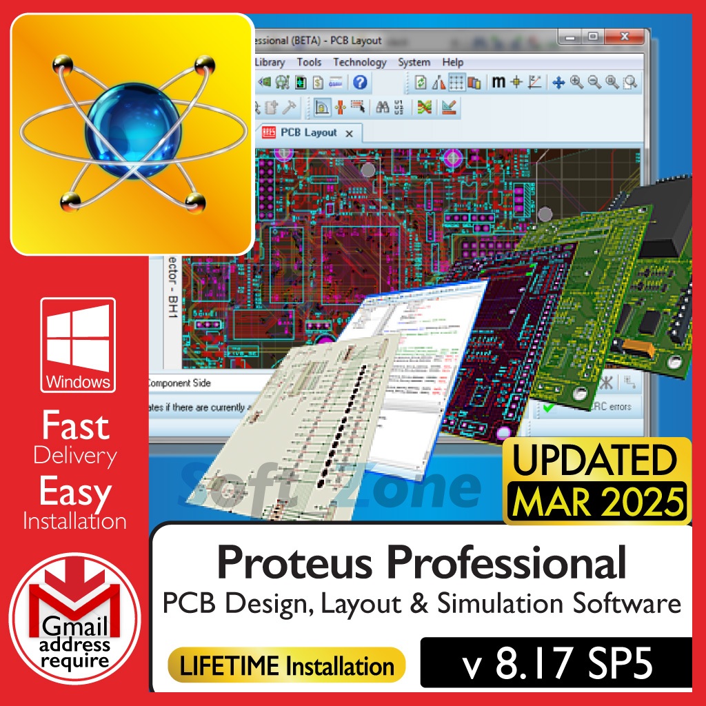 Proteus Professional 9.0 SP2 - PCB Design, Layout & Simulation Software | Windows - SOFTWARE ...