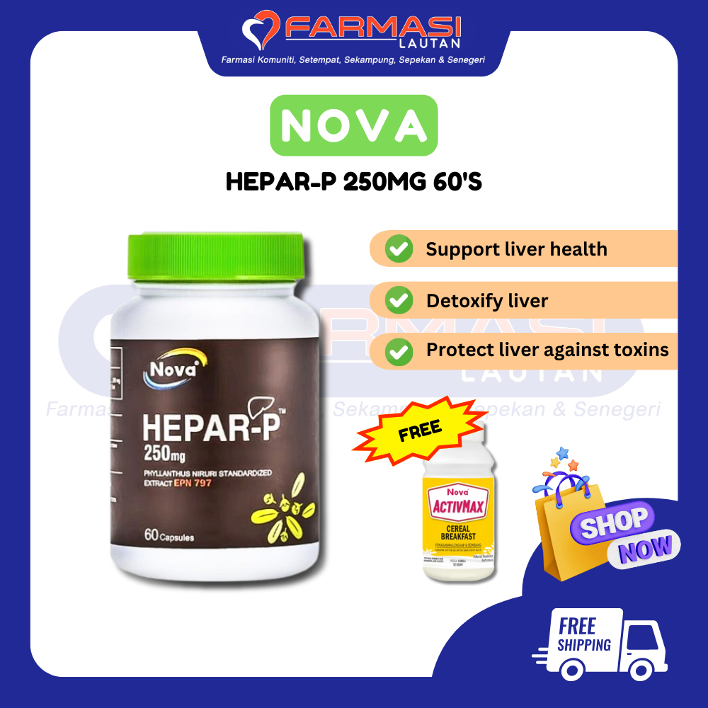 [EXP: 10/2025] 𝐂𝐥𝐞𝐚𝐫𝐚𝐧𝐜𝐞!! NOVA HEPAR-P 250mg 60's (Liver Tonic/Detox ...