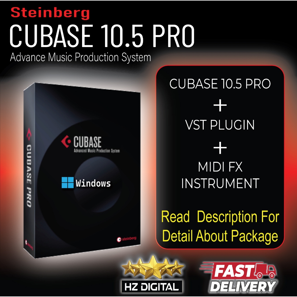 Steinberg Cubase 10.5 Pro DAW Music Producer Mixing Mastering Software ...
