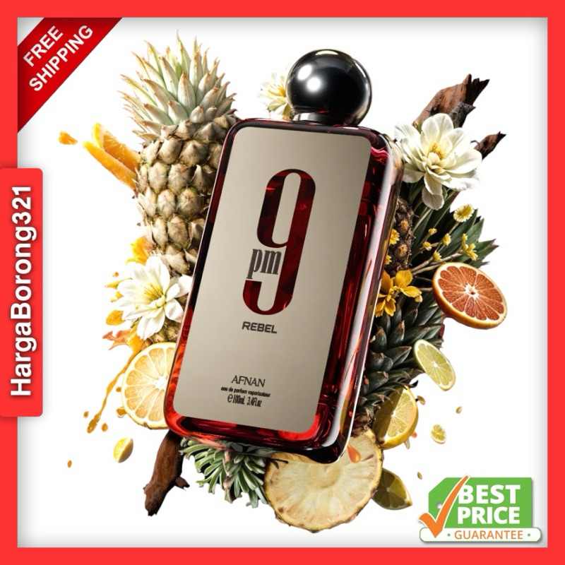 💯% Original Afnan 9pm Rebel Eau De Parfum Spray For Men And Women 100ml | Shopee Malaysia
