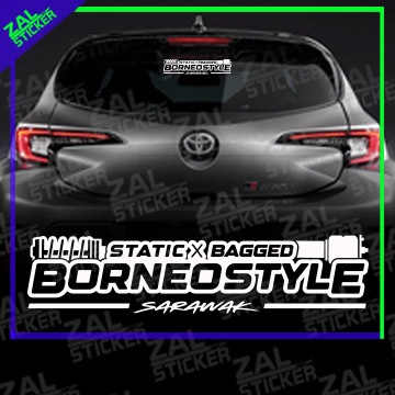 * STICKER KERETA BORNEO STYLE STATIC BAGGED SARAWAK JDM MYVI AXIA ALZA ...