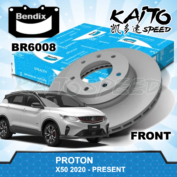 (Pair) Bendix Front Disc Rotor BR6008 Proton X50 2020 2021 2022 2023 ...