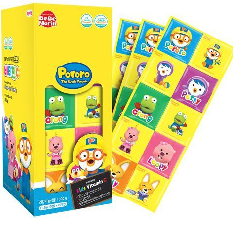Pororo The Little Penguin Kids Vitamin C | Peach Flavor | Chewable ...