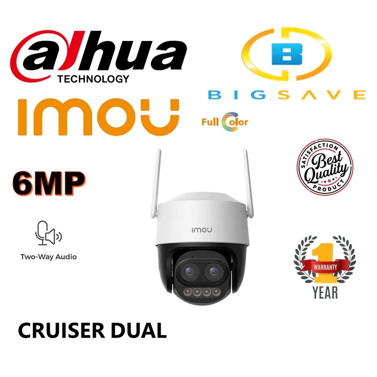 DAHUA IMOU 6MP CRUISER DUAL DUAL LENS OUTDOOR FULL COLOR P&T WIFI ...