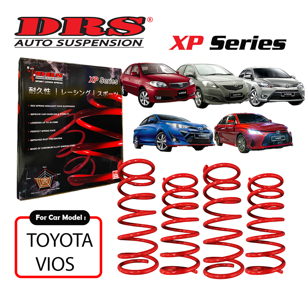 🔥 DRS XP SERIES LOWERD SPORT SPRING TOYOTA VIOS NCP42 NCP93 NCP150 ...
