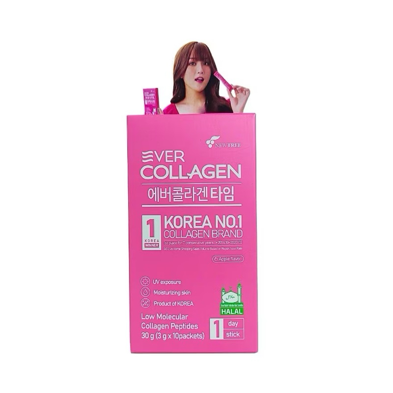 EVER COLLAGEN – Collagen Time Apple Flavoured (10 Sachets) | Shopee ...