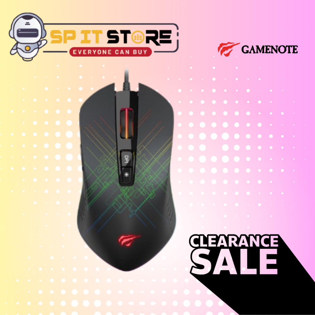 GAMENOTE MS1019-BK RGB BACKLIT GAMING MOUSE | Shopee Malaysia