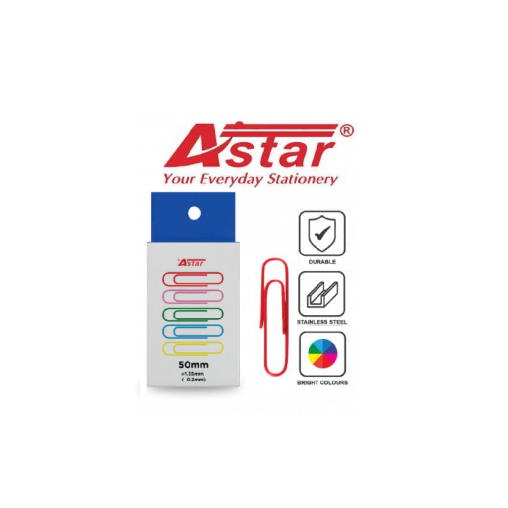 ASTAR Coloured Paper Clips 50MM (PC50C) | Shopee Malaysia