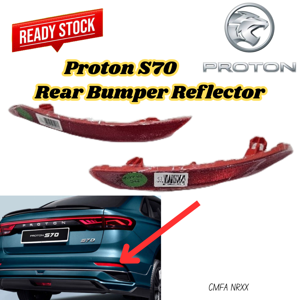 PROTON S70 Rear Bumper Reflector Bumper Belakang | Shopee Malaysia