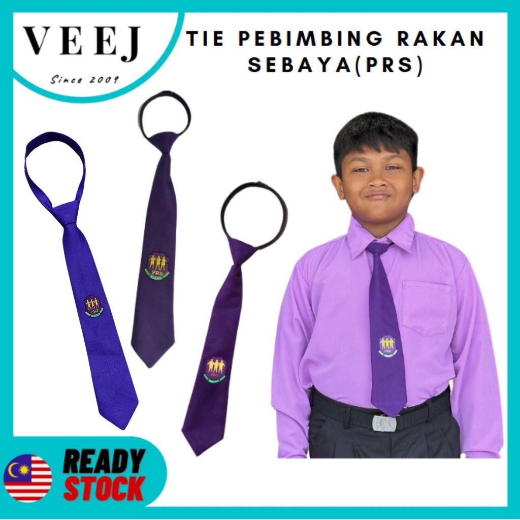 TIE VEST PRS SEKOLAH RENDAH DAN MENENGAH I UNGU I VEST BIMBINGAN RAKAN SEBAYA VEST TIE PRS ...