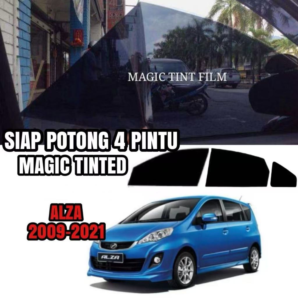 Perodua Alza (Years 2009-2021) 4 Pintu Siap Potong Magic Tinted 80% ...
