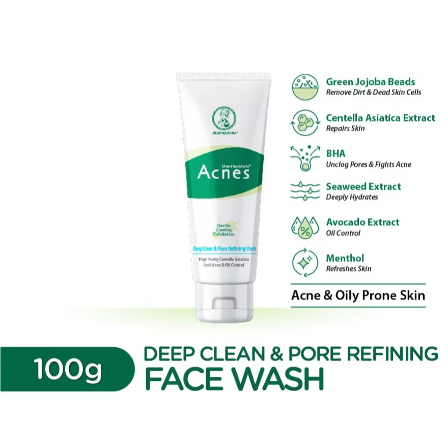 MENTHOLATUM ACNES Acnes Deep Clean & Pore Refining Wash 100g / Acnes ...