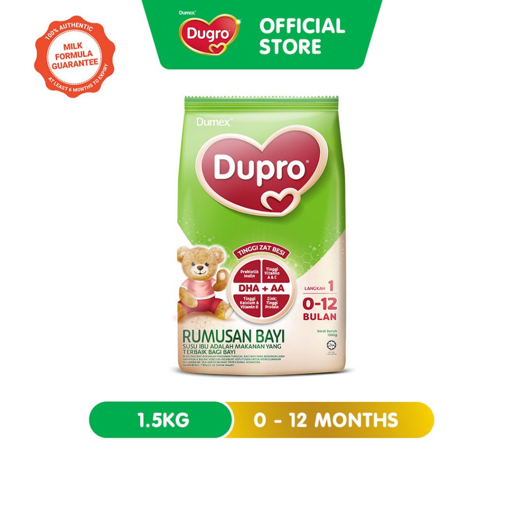 Dumex Dupro Step 1 Infant Milk Formula 0-12 months (1.5kg) (Susu, Milk ...
