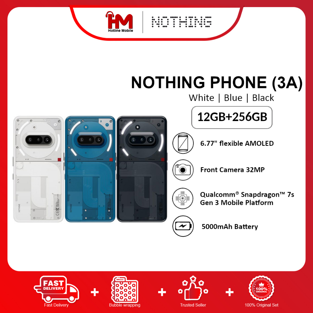 Nothing Phone (3a) Smartphone (12GB RAM+256GB ROM) | Original Nothing ...