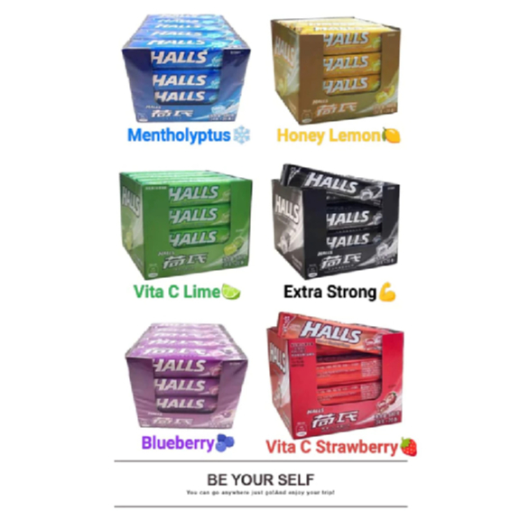 Halls Candy (1 x 20 sticks) Best Quality | Shopee Malaysia
