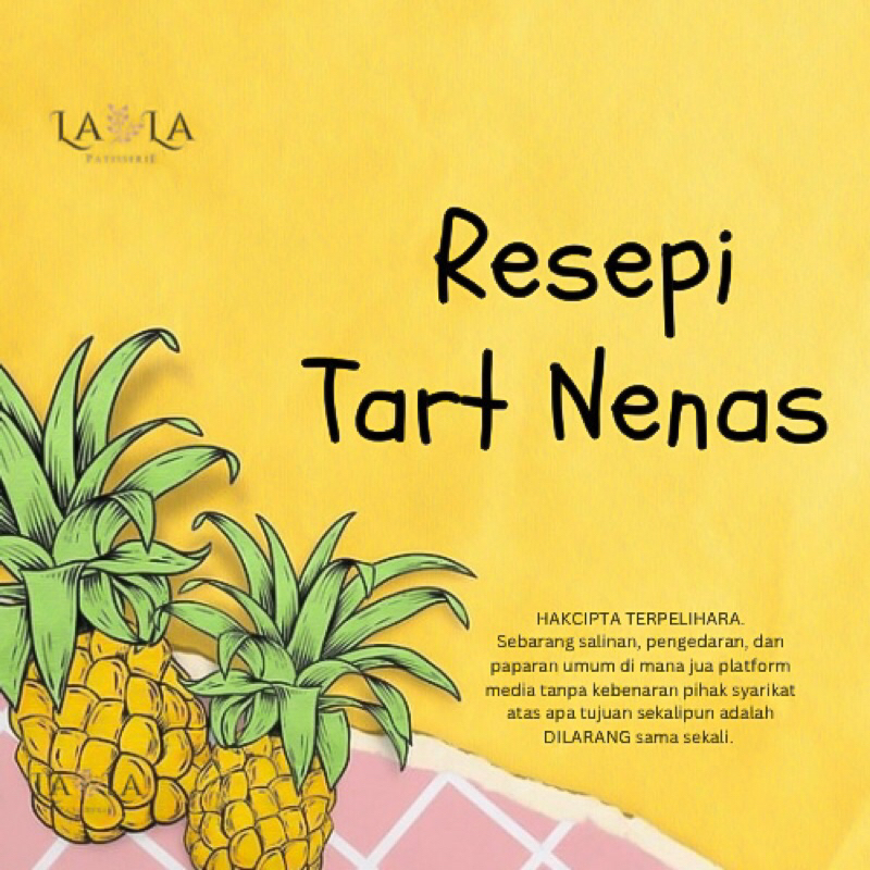 RESEPI TART NENAS UTK BISNES KUIH RAYA | Shopee Malaysia