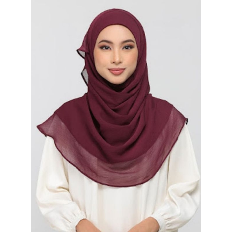 Meroon | Plain Crinkle Chiffon Eid 2025 Collection | Shopee Malaysia