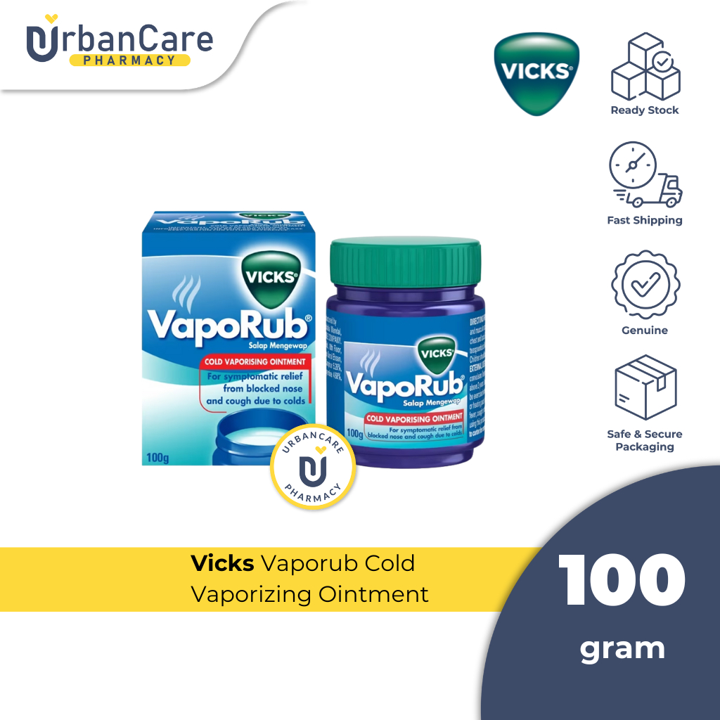 Vicks Vaporub Cold Vaporizing Ointment 100g | Shopee Malaysia