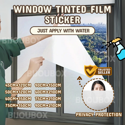 BijouBox Privacy Window Tinted Film Sticker 45cm-120cm Matte Glass ...