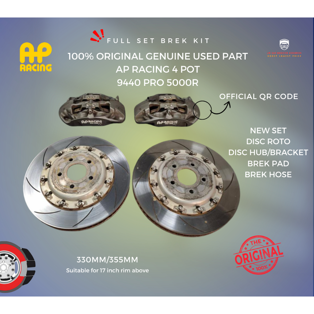 100% Original Genuine Used Part AP RACING 4 POT 9440 pro 5000r Full Set ...