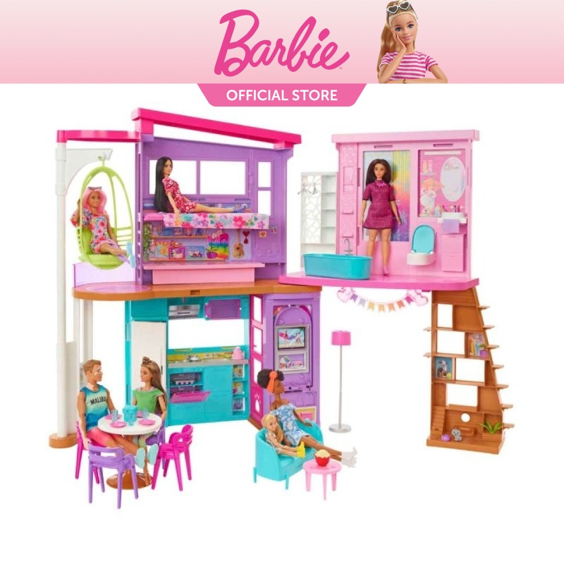 Barbie Vacation House Playset With 30+ Pieces, Toy For 3 Year Olds & Up (HCD50) | Shopee Malaysia